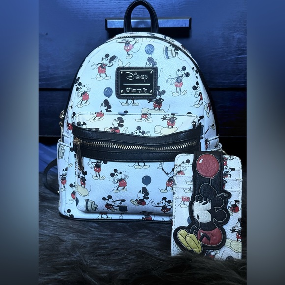 Loungefly | Bags | Mickey Mouse Loungfly Mini Backpack With Matching ...